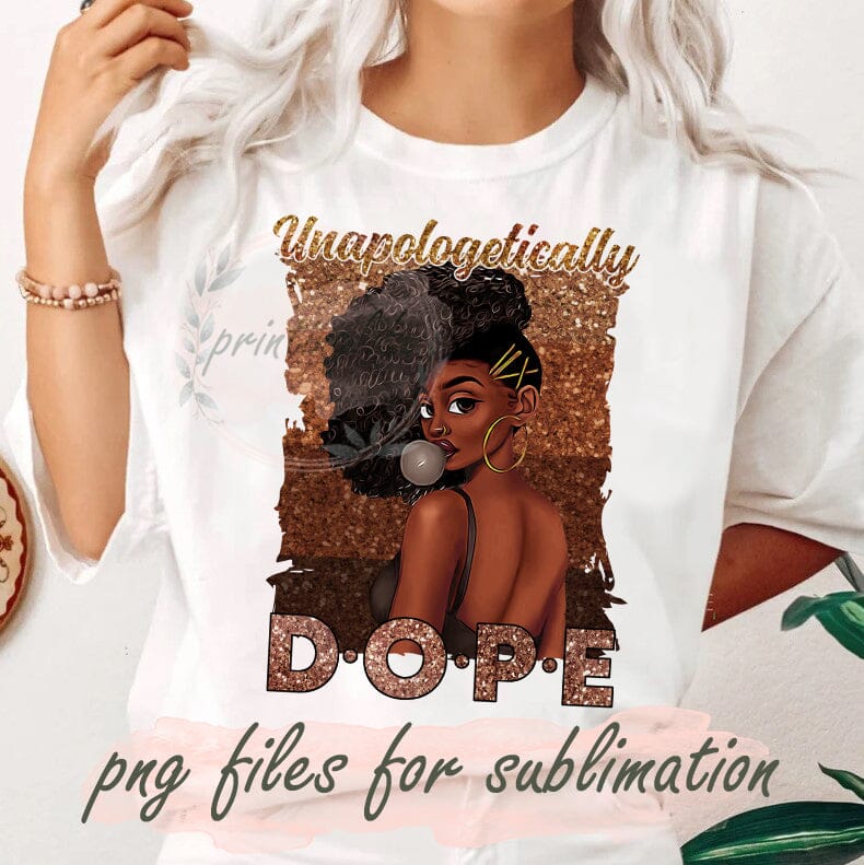 Unapologetically Dope Png, Black Women Png, Glitter Afro Girl Png ...