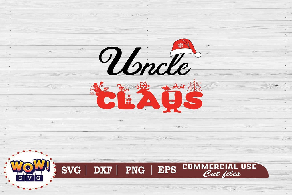 Uncle Claus svg, Christmas plaid svg, Santa claus svg, Png - So Fontsy