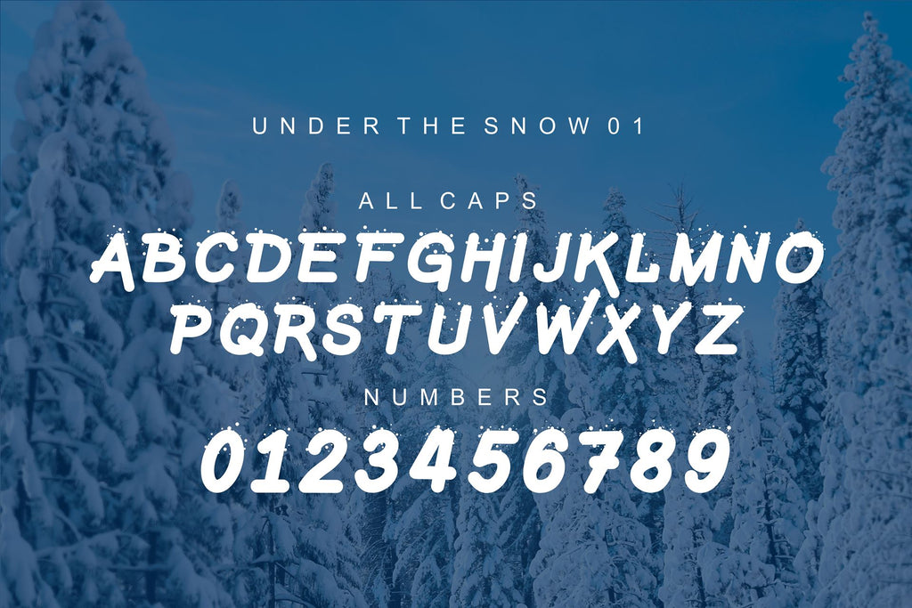 Under The Snow - Winter Display Font - So Fontsy