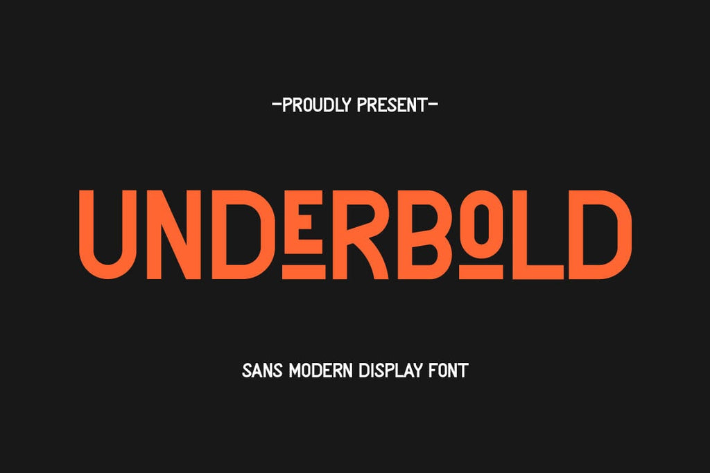 Underbold - Modern Display Font - So Fontsy