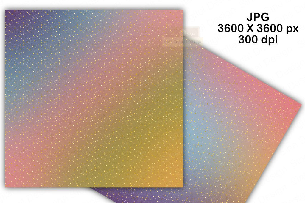 Unicorn Glitter Background Digital Papers - So Fontsy