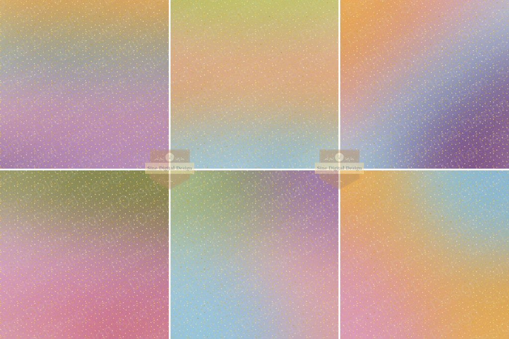 Unicorn Glitter Background Digital Papers - So Fontsy