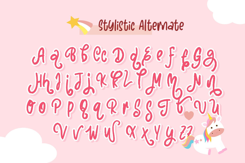 Unicorn Glowing - So Fontsy