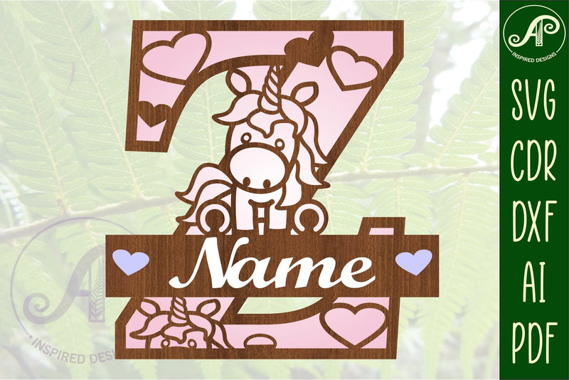 Unicorn Monogram Letter Z SVG Cut File - So Fontsy