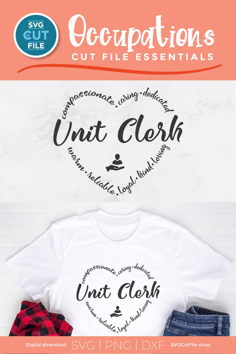 Unit Clerk SVG for a Hospital Unit Coordinator - So Fontsy