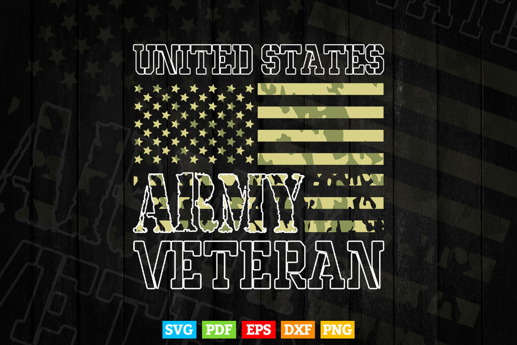 United State Army veteran Usa Flag Svg Png Files - So Fontsy