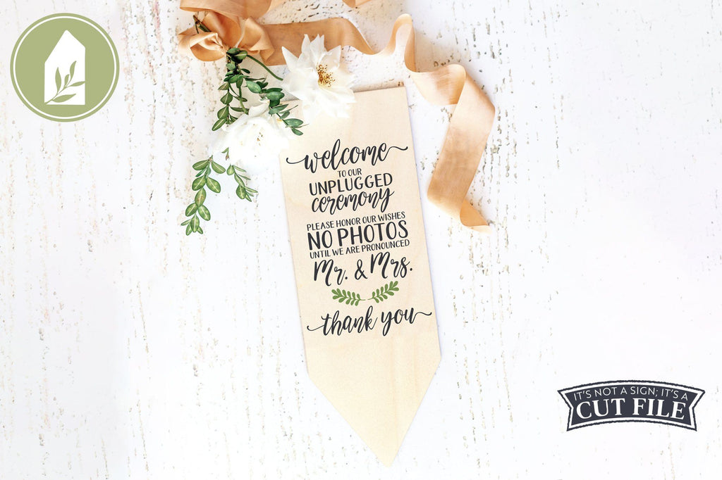 Unplugged Ceremony SVG | Wedding SVG | Unplugged Wedding - So Fontsy