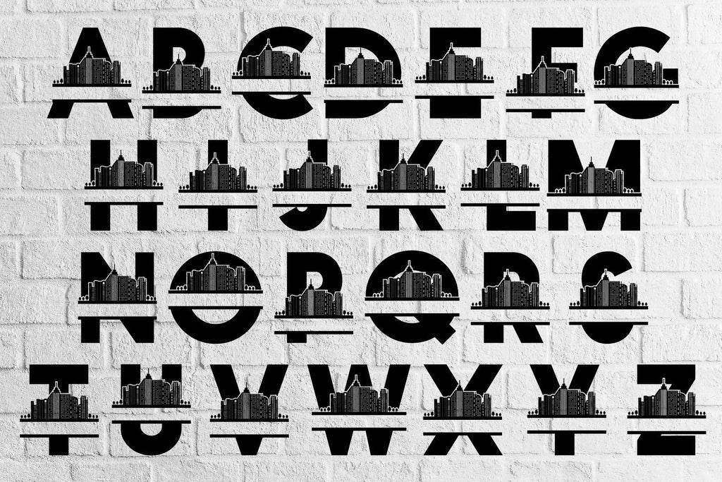 Urban City Alphabet A-Z svg eps ai png pdf - So Fontsy