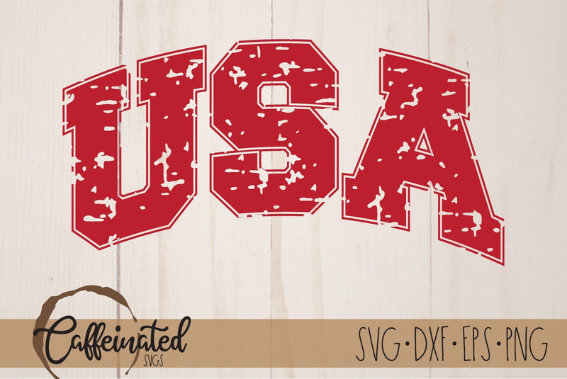 USA svg, Distressed USA - So Fontsy