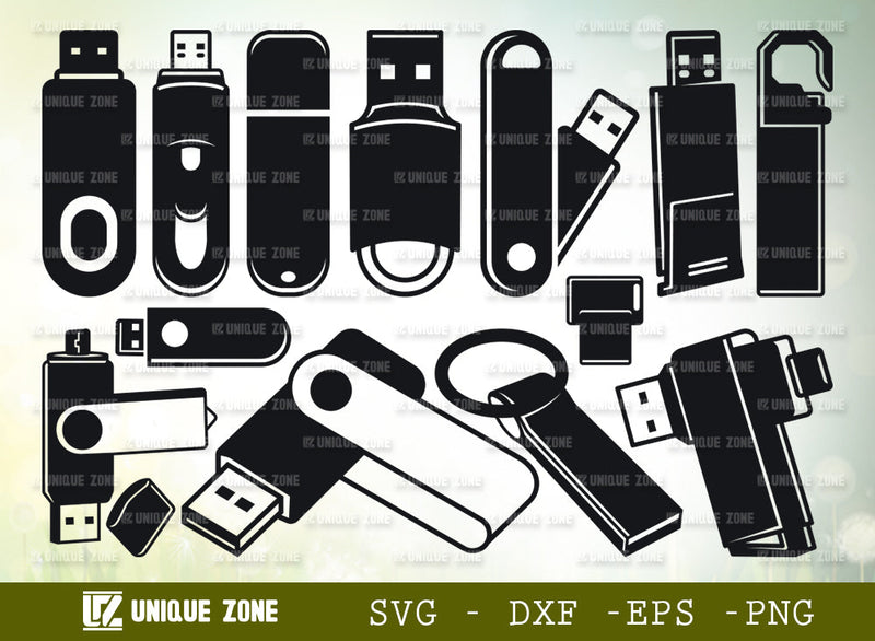 USB Flash Drive SVG Bundle, USB Drive Svg, Memory Svg, Pen drive Svg ...