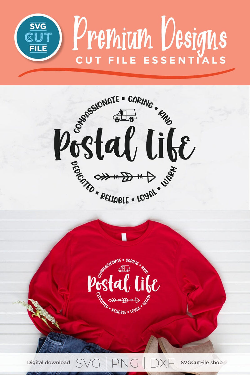 USPS svg - Postal life design with little postal truck - So Fontsy