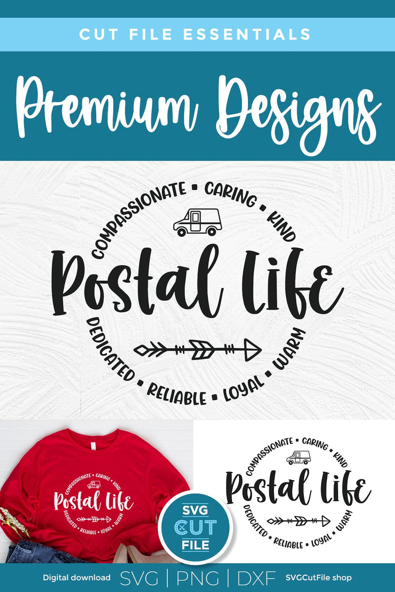 USPS svg - Postal life design with little postal truck - So Fontsy