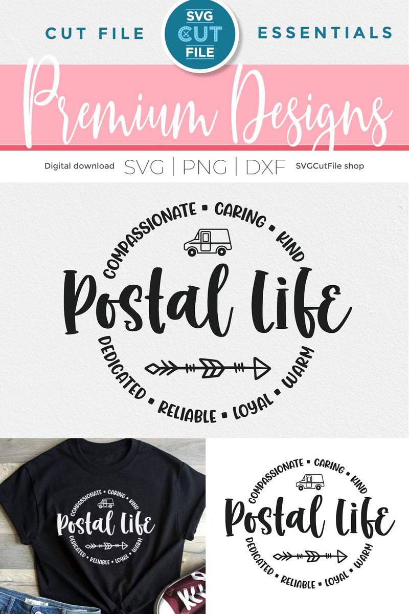 USPS svg - Postal life design with little postal truck - So Fontsy