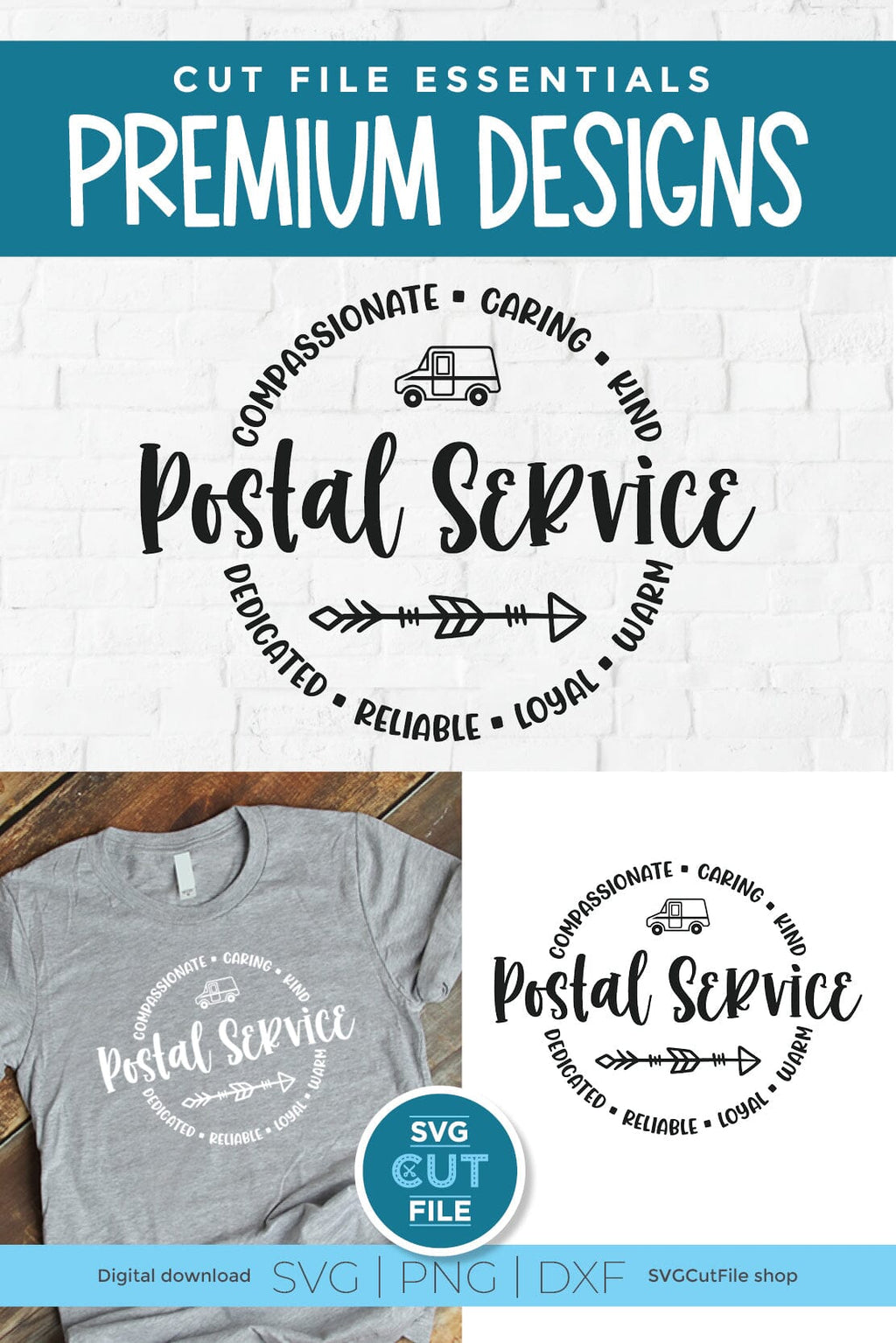 USPS svg - Postal Service design with little postal truck - So Fontsy