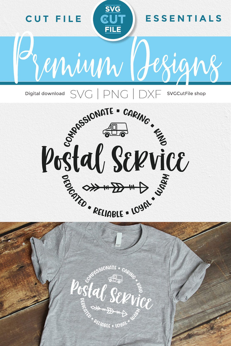 USPS svg - Postal Service design with little postal truck - So Fontsy