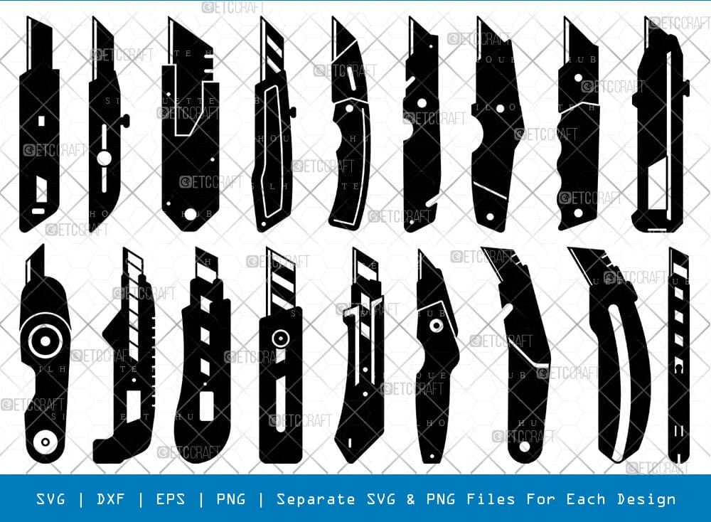 Utility Cutter Silhouette Svg Cricut Cut Files Png Bundle, SB01028 - So ...
