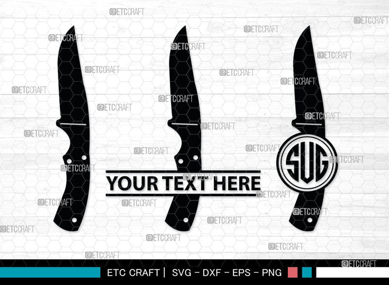 Utility Knife Monogram, Knife Silhouette, Utility Knife SVG, Swiss ...