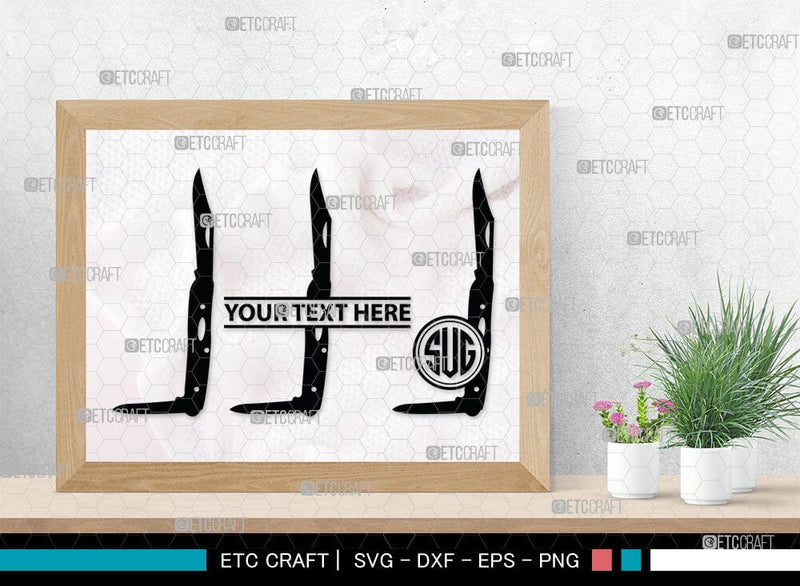 Utility Knife Monogram, Knife Silhouette, Utility Knife SVG, Swiss ...