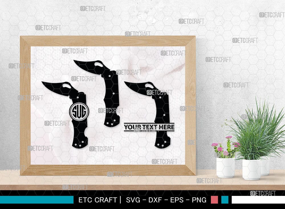 Utility Knife Monogram, Knife Silhouette, Utility Knife SVG, Swiss ...