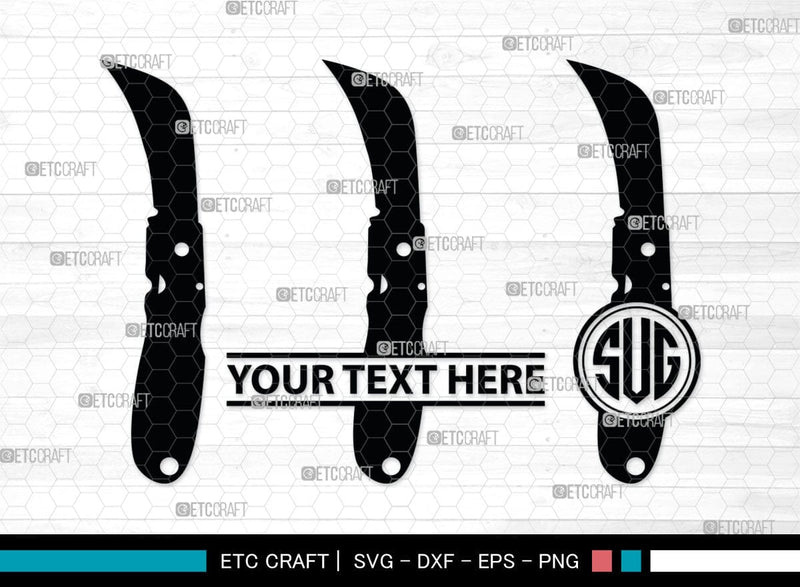 Utility Knife Monogram, Knife Silhouette, Utility Knife SVG, Swiss ...