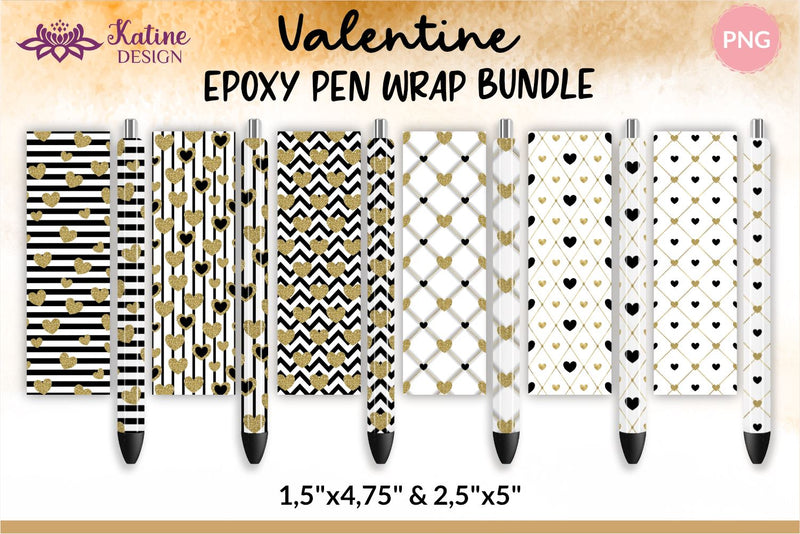 Valentine Pen Wraps, Valentine Pen, Valentines Day Pen Wraps, Heart ...