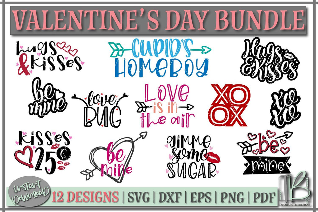 Valentine SVG Bundle, Valentine SVG Files - So Fontsy