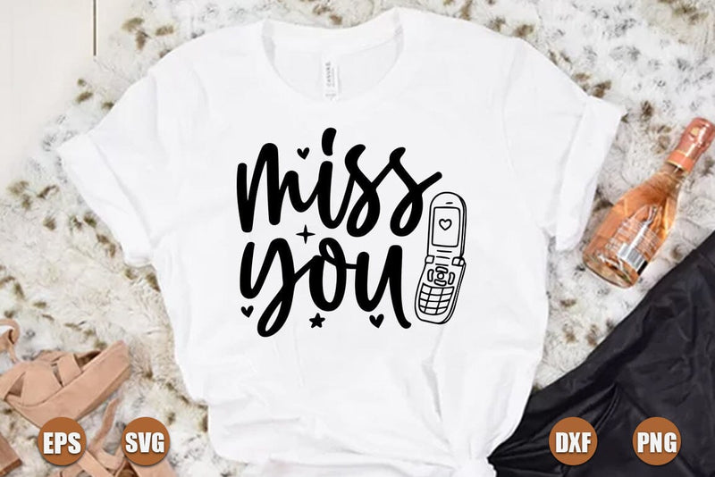valentine SVG Design, MISS YOU - So Fontsy