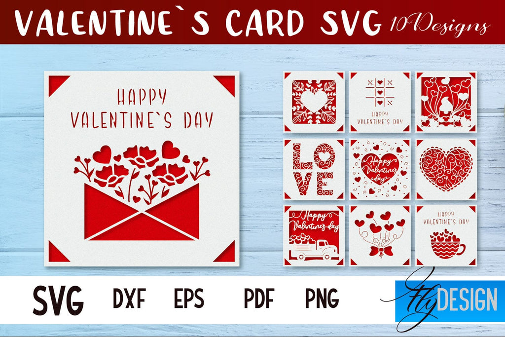 Valentines Card SVG | Gift Card SVG - So Fontsy