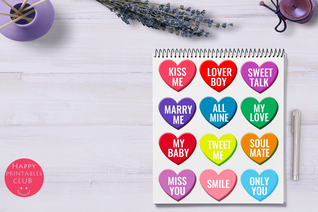 Valentine's Conversation Hearts Cliparts-Love Hearts Conversation ...