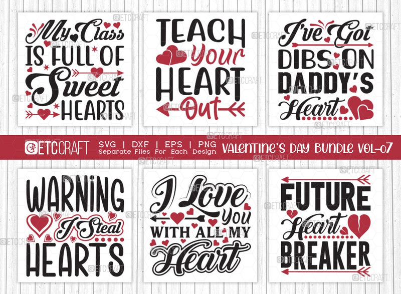 Valentine's Day Bundle Vol-07 | Future Heart Breaker Svg | I Love You ...