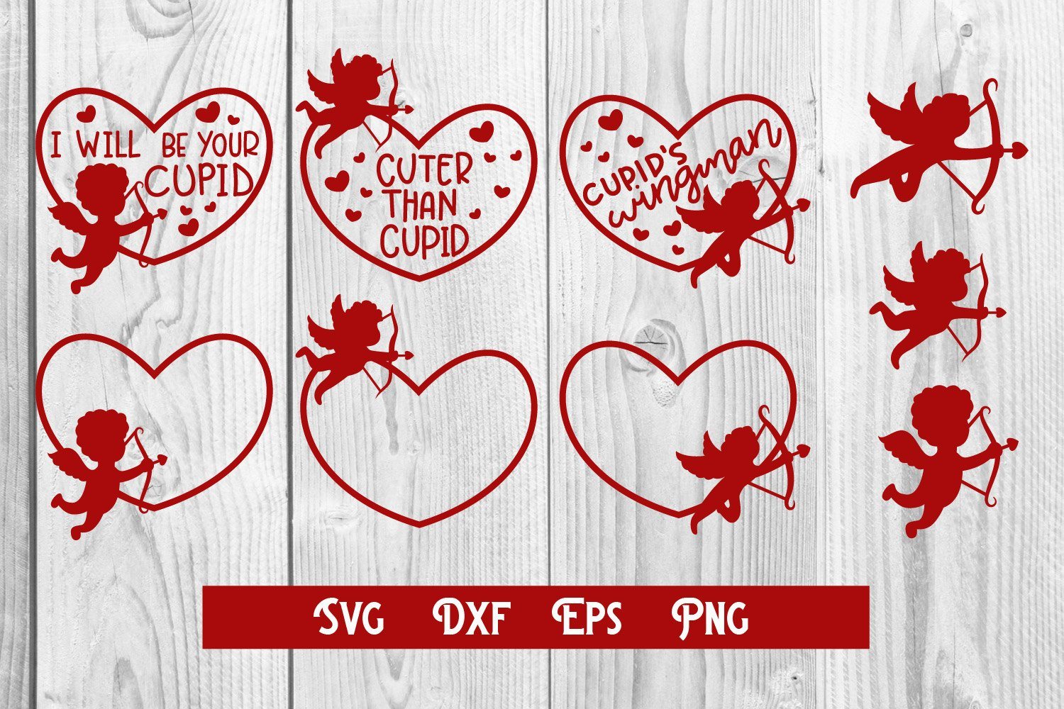 Valentine's day cupid, valentine svg, cupid monogram - So Fontsy