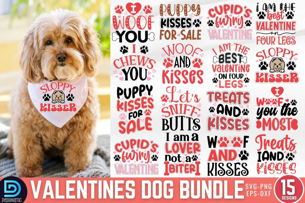 Valentines Day Dog SVG Bundle - So Fontsy