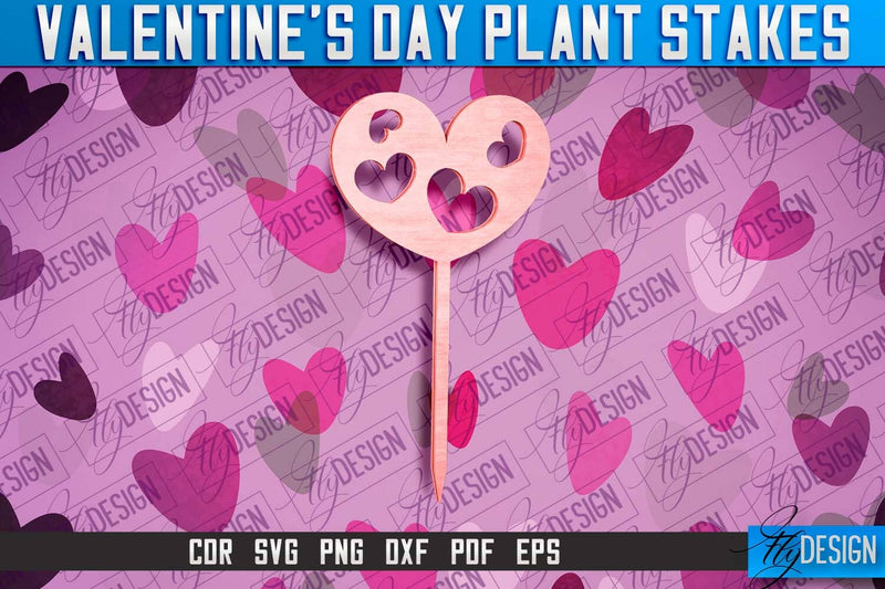 Valentine's Day Plant Stakes SVG v.1 | Valentine's Day SVG - So Fontsy
