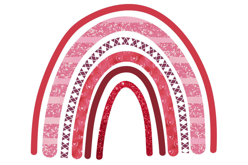 Valentine's Day Rainbow PNG | Valentine Sublimation Design - So Fontsy