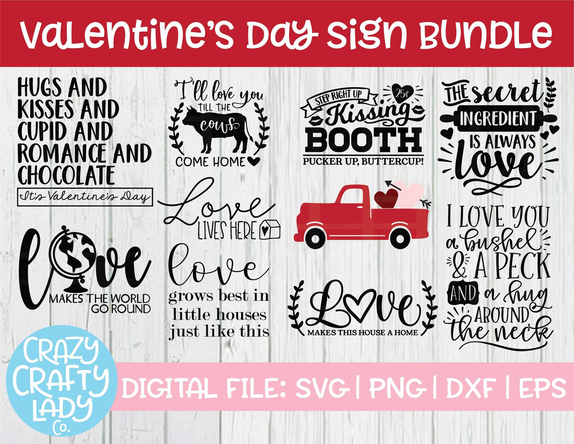 Valentine's Day Sign Bundle - So Fontsy