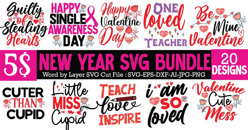 Valentine's Day SVG Bundle , Valentines SVG Bundle,Love SVG Bundle ...