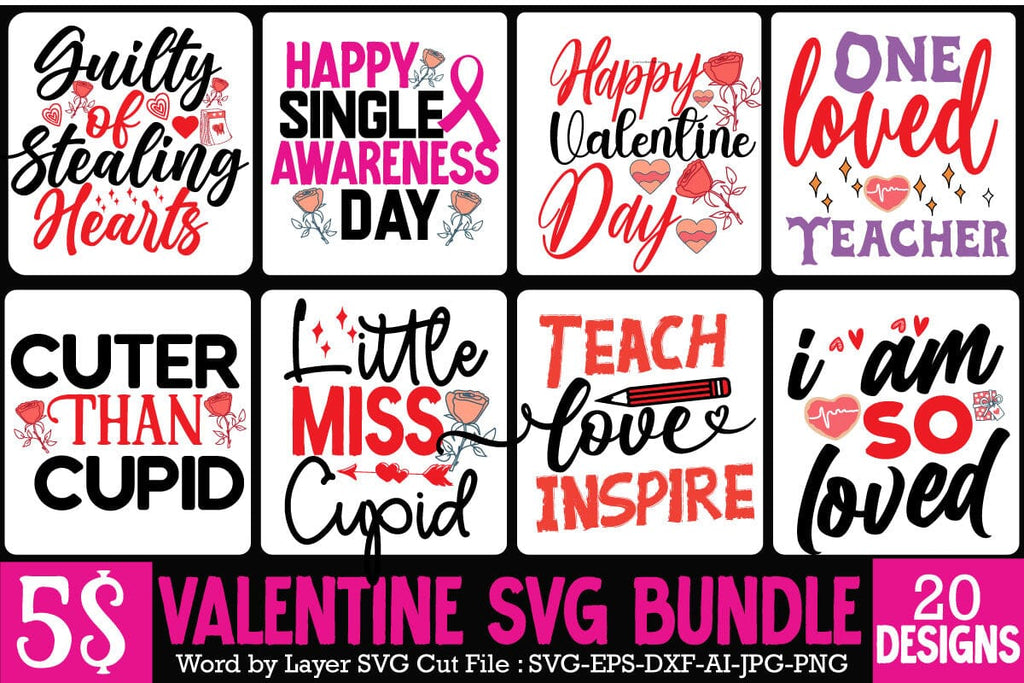 Valentine's Day SVG Bundle , Valentines SVG Bundle,Love SVG Bundle ...