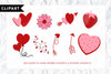 Valentine’s Doodle Alphabet and Hand Drawn Numbers & Clipart - So Fontsy