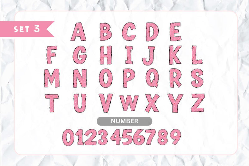 Valentine’s Doodle Alphabet and Hand Drawn Numbers & Clipart - So Fontsy