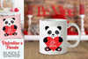 Valentine's Panda Bundle Svg, Valentine's Day Panda Svg, Valentine's ...