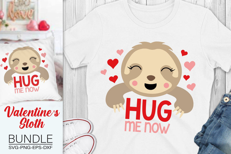 Valentine's Sloth Bundle Svg, Valentine's Day Sloths Svg, Valentine's ...