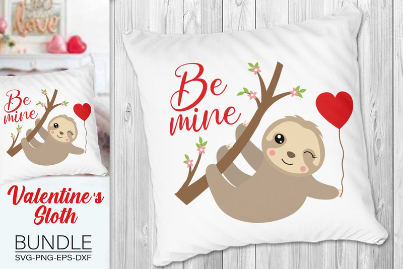 Valentine's Sloth Bundle Svg, Valentine's Day Sloths Svg, Valentine's ...