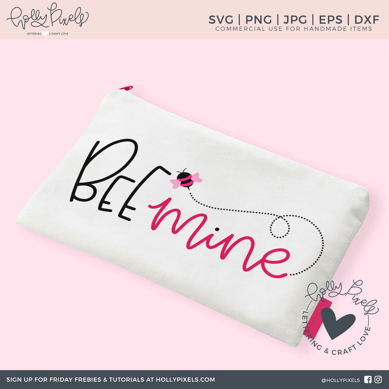 Valentines SVG | Bee Mine | Bee SVG | Valentine SVG - So Fontsy
