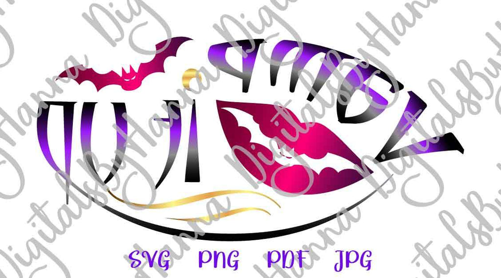 Vamp it Up Happy Halloween Vampire Print and Cut - So Fontsy