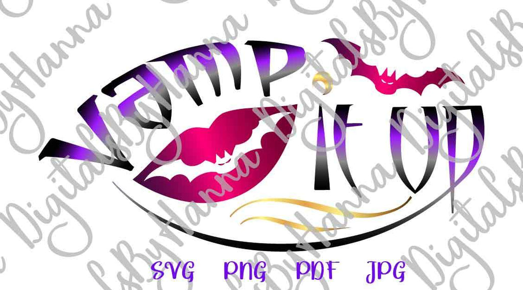 Vamp it Up Happy Halloween Vampire Print and Cut - So Fontsy