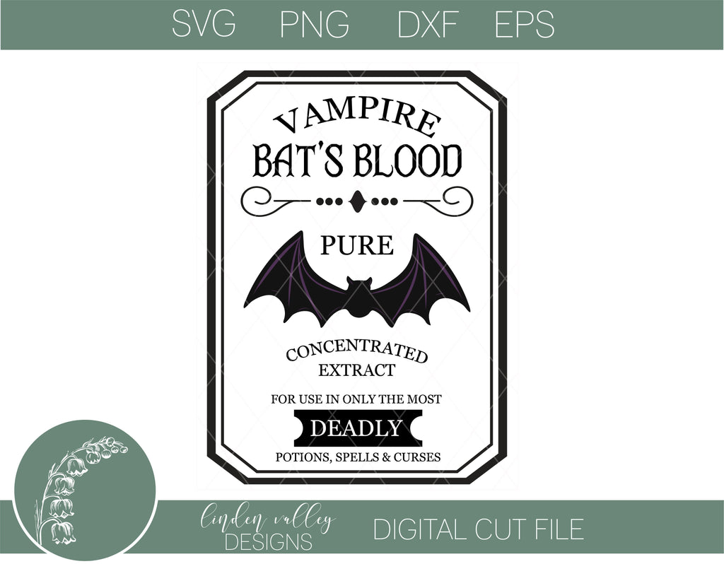 Vampire Bat Blood SVG - So Fontsy