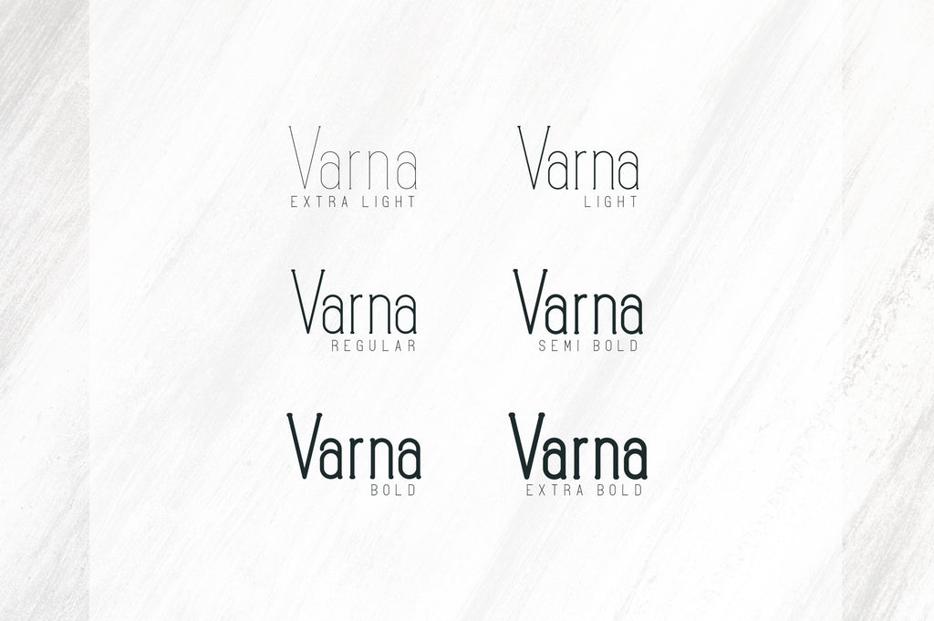 Varna - Slab Serif font family - So Fontsy