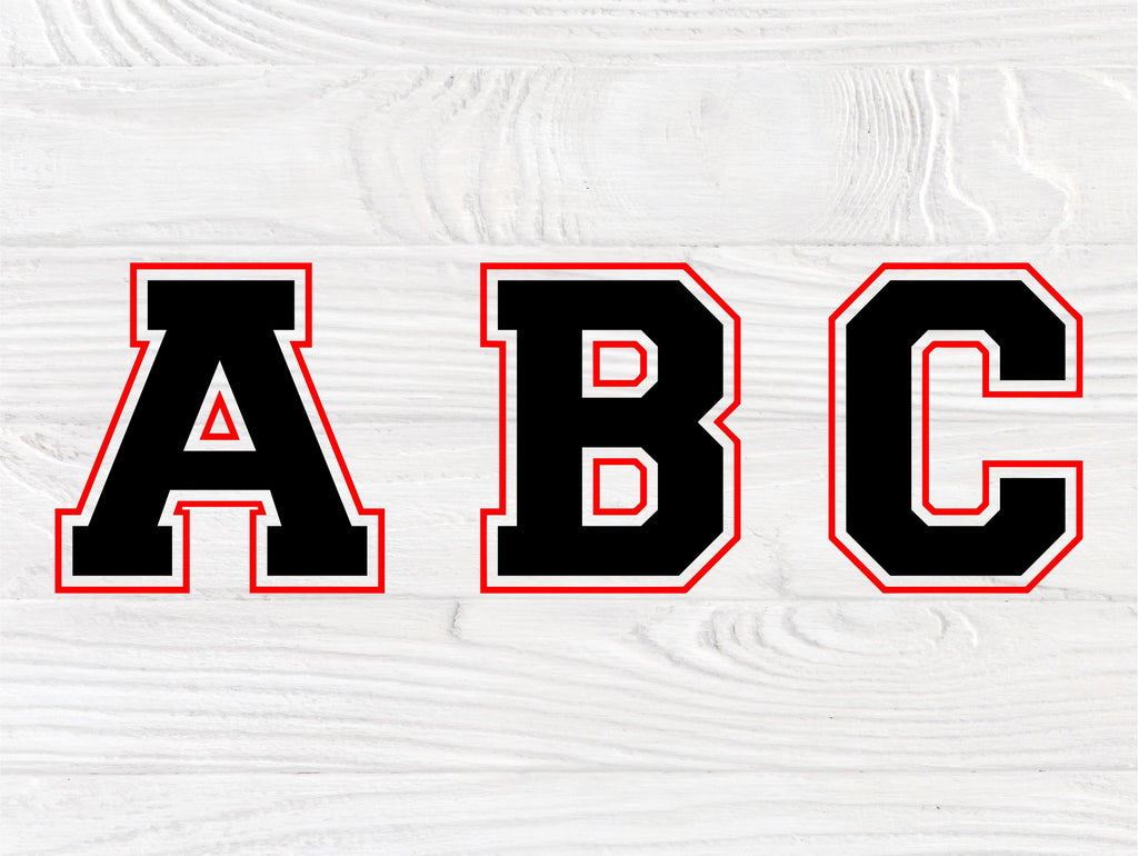 Varsity font SVG | College font svg | Varsity alphabet svg | Svg cut ...