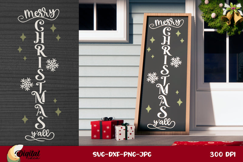 Vertical Signs SVG. Christmas Vertical Door Sign SVG. 3D Door Sign ...