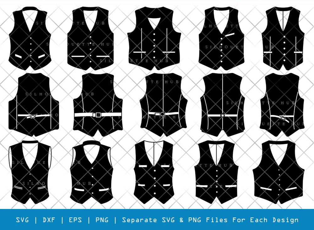 Vest Suit Svg, Suit Silhouette, Formal Vest Suit Svg, Suit Svg ...